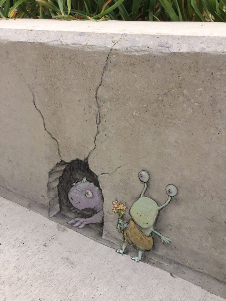 Le street art mignon à la craie de David Zinn | Design Spartan : Art ...